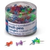 Officemate OIC Transparent Colored Push Pins, Office Supplies Thumb Set ...