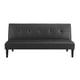 Black Convertible Futon Sofa, Modern Reclining Black Sleeper Sofa ...