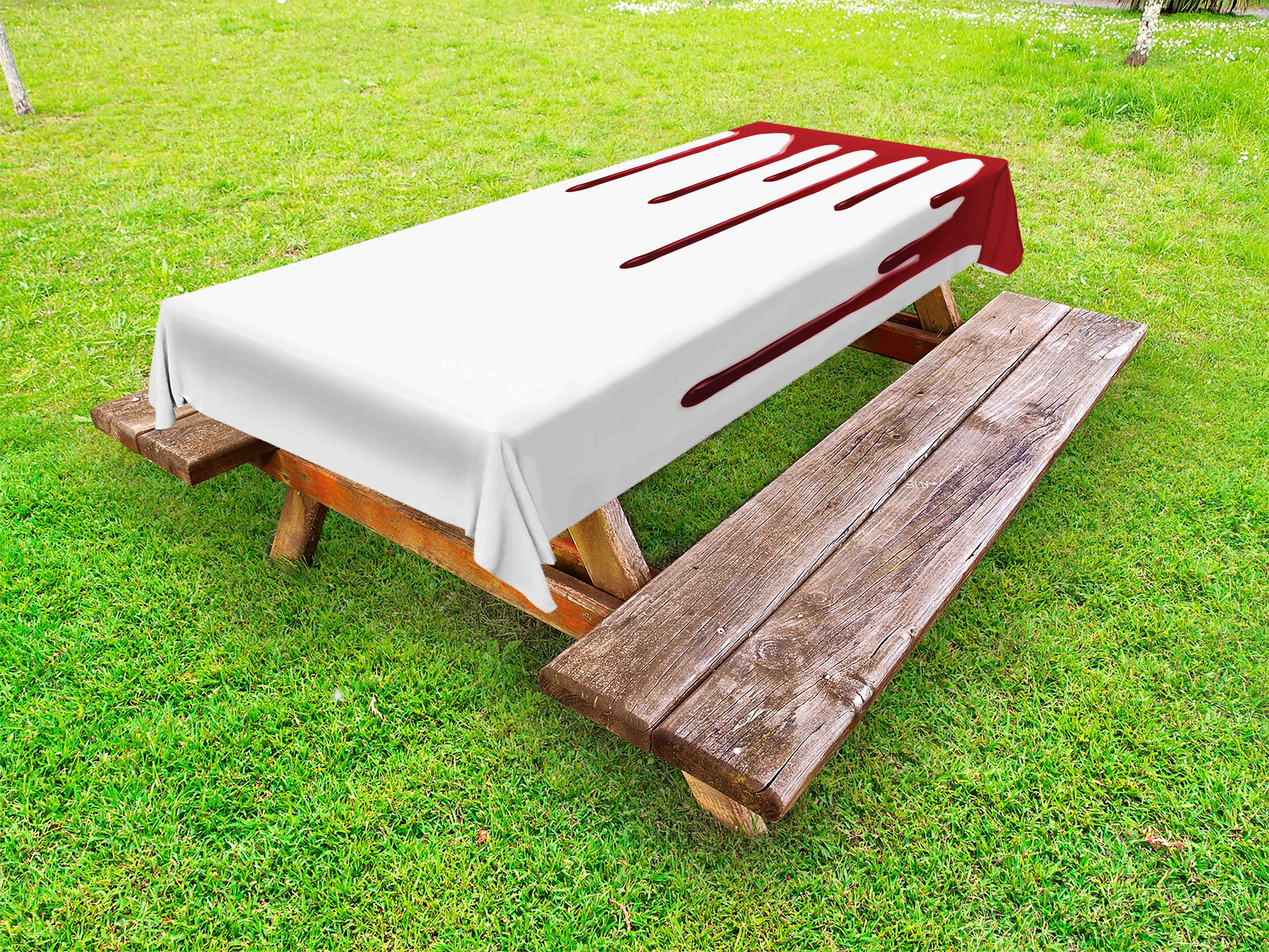 Horror Outdoor Tablecloth, Flowing Blood Horror Spooky Halloween Zombie ...