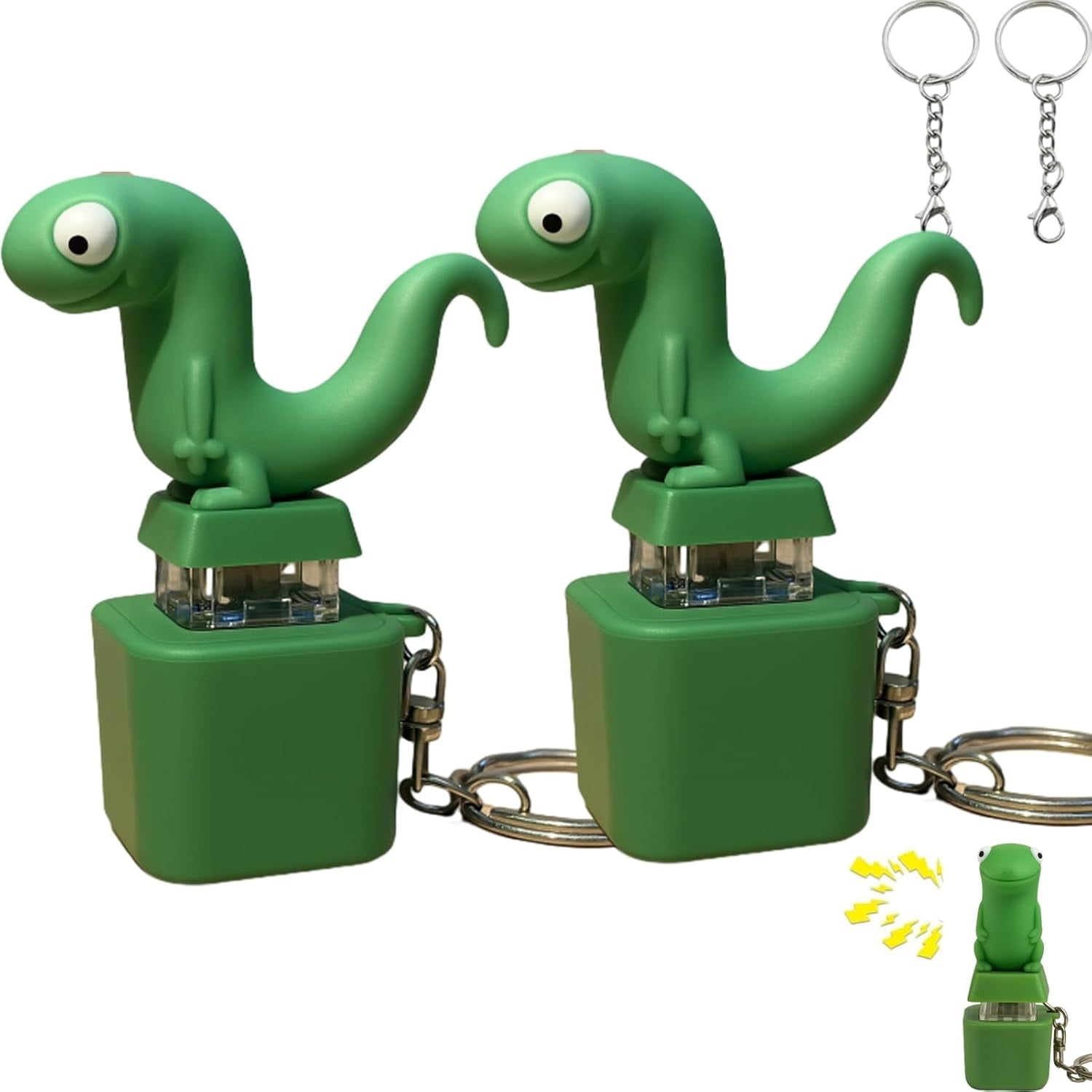 Click here for Nobrand 2 Pcs  Lizard Button Keychain  Sound Lizar... prices