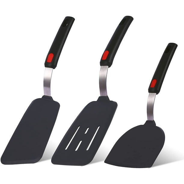 i Kito Silicone Cooking Spatula Set 3pack, Silicone Slotted Turner ...