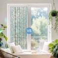 Brown Leaf Striped Window Privacy Film, Summer Botanical Vertical ...