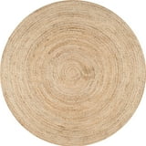 JVH Handmade Braided Natural Pure Jute Round Rugs Size 2 x 2 Feet Round ...