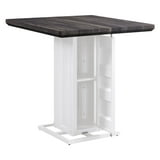 Acme Cargo Counter Height Table, Antique Walnut & White (1Set/2Ctn ...