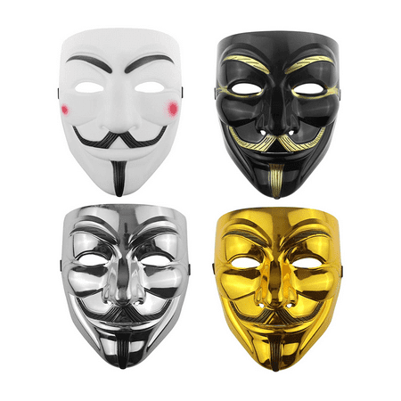 SHTKUYING Hacker Mask V for Vendetta Mask for Kids Women Men Halloween ...