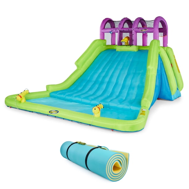Kahuna Mega Blast Kids Water Park & Comfy Floats 12x5' Water Pad Float ...