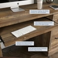 BELLEZE Modern Executive Home Office Desk, Rustic Oak, 62x22.5x31 in ...