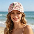 Bee and Flower Baseball Cap for Men and Women, Adjustable Cotton Canvas ...