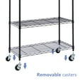 ZenSports 5-Tier 300LBS Steel Wire Shelving Unit with Wheels for ...