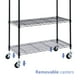 ZenSports 5-Tier Mobile Storage Rack 300LBS Steel Wire Shelving Unit W ...
