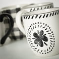 4.5" Black And White Pattern Mugs - Set of 4, Black & White - Walmart.com