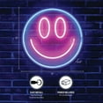 Xtreme Lit Smiley Face LED Neon Sign, Color-Changing Neon LED Wall ...
