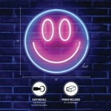 Xtreme Lit Smiley Face LED Neon Sign, Color-Changing Neon LED Wall ...