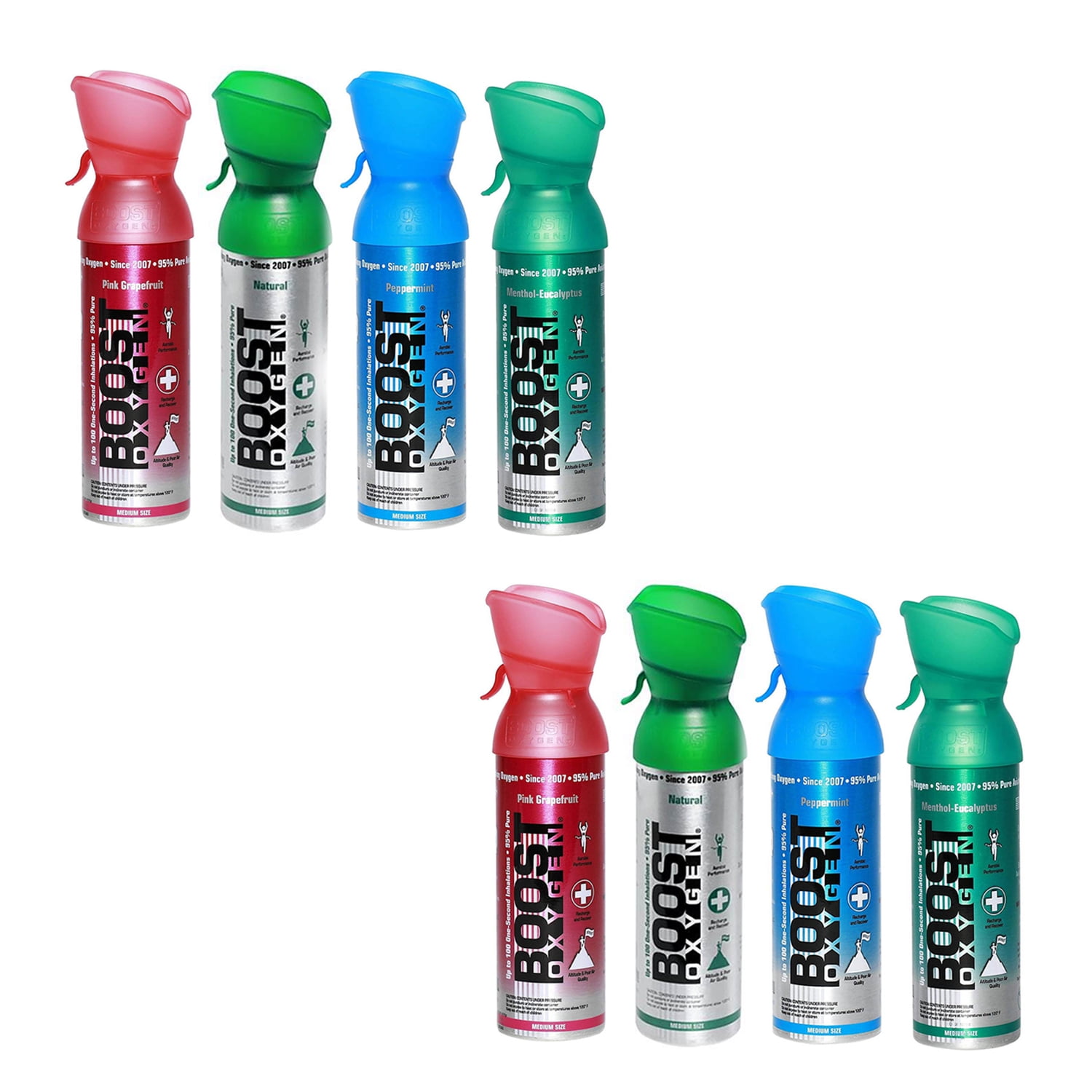 Boost Oxygen Natural Portable 5 Liter Pure Oxygen Canister (8 Pack ...