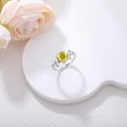 AOBOCO Silver/10K/14K/18K Gold Leaf Design Vine Gemstone Ring for Women ...