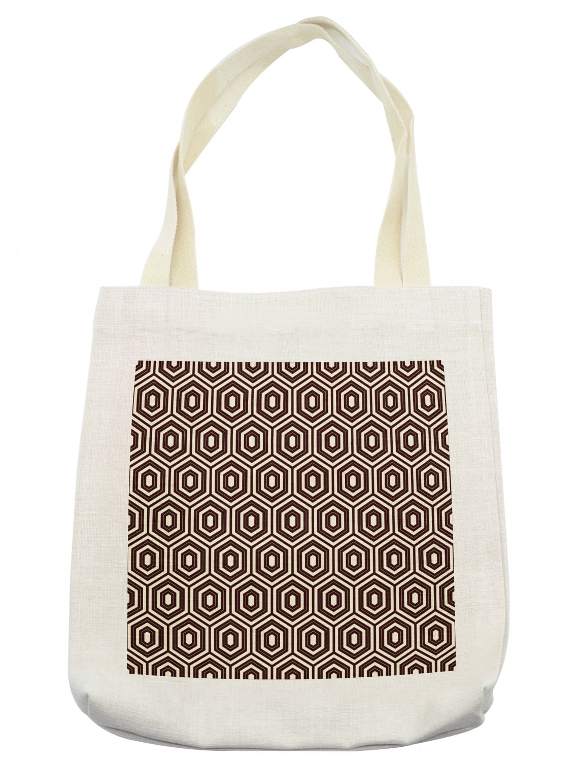 Geometric Tote Bag, Outlined Hexagon Diamond Shapes Repeating Pattern ...