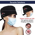 3 Pack Scrub Caps for Women Surgical Caps Nurse Hat Functional Ponytail ...