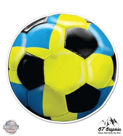 Swedish National Team Sweden Soccer Fan - 12" Vinyl Sticker Waterproof ...