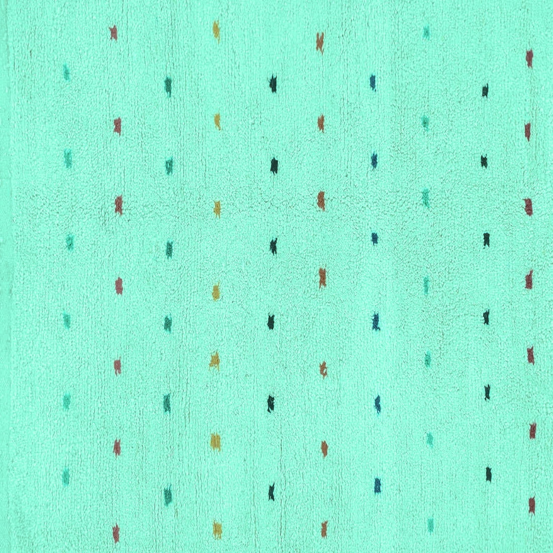 Ahgly Company Indoor Square Solid Turquoise Blue Modern Area Rugs, 6 ...