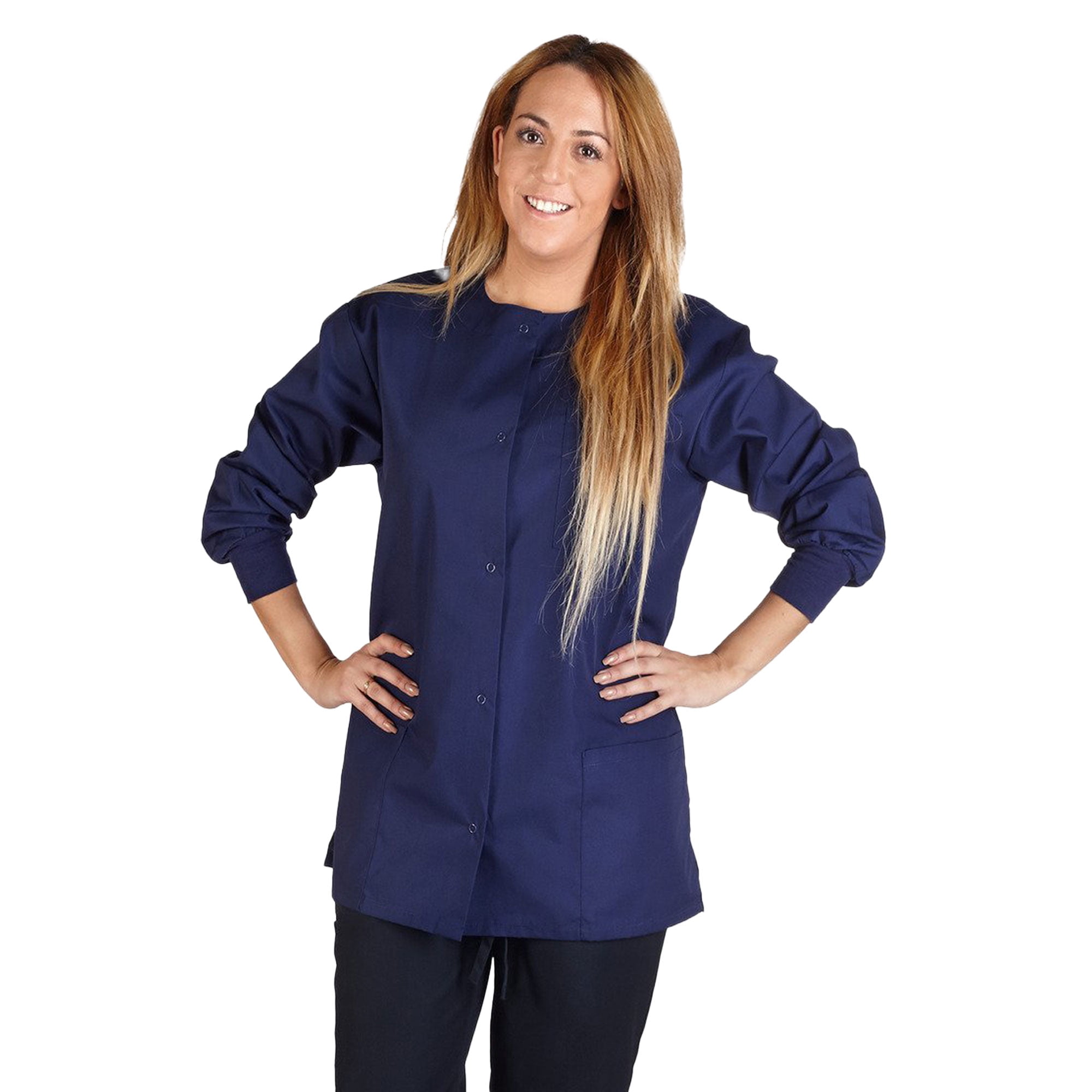 Women's Warm Up Medical Scrub Jacket (True Navy, X-Small) - Walmart.com