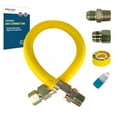 1" OD x 36" (3Ft) x 3/4"MIP x 3/4"FIP Universal Gas Flex Connector Kit, With or Without Service ...