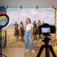 Western Cowboy Horse Photography Backdrop 8x6FT, Vintage Grasslands ...