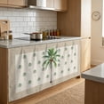 Coastal Palm Trees Cabinet Curtain, Tropical Plant Summer Nature Linen ...