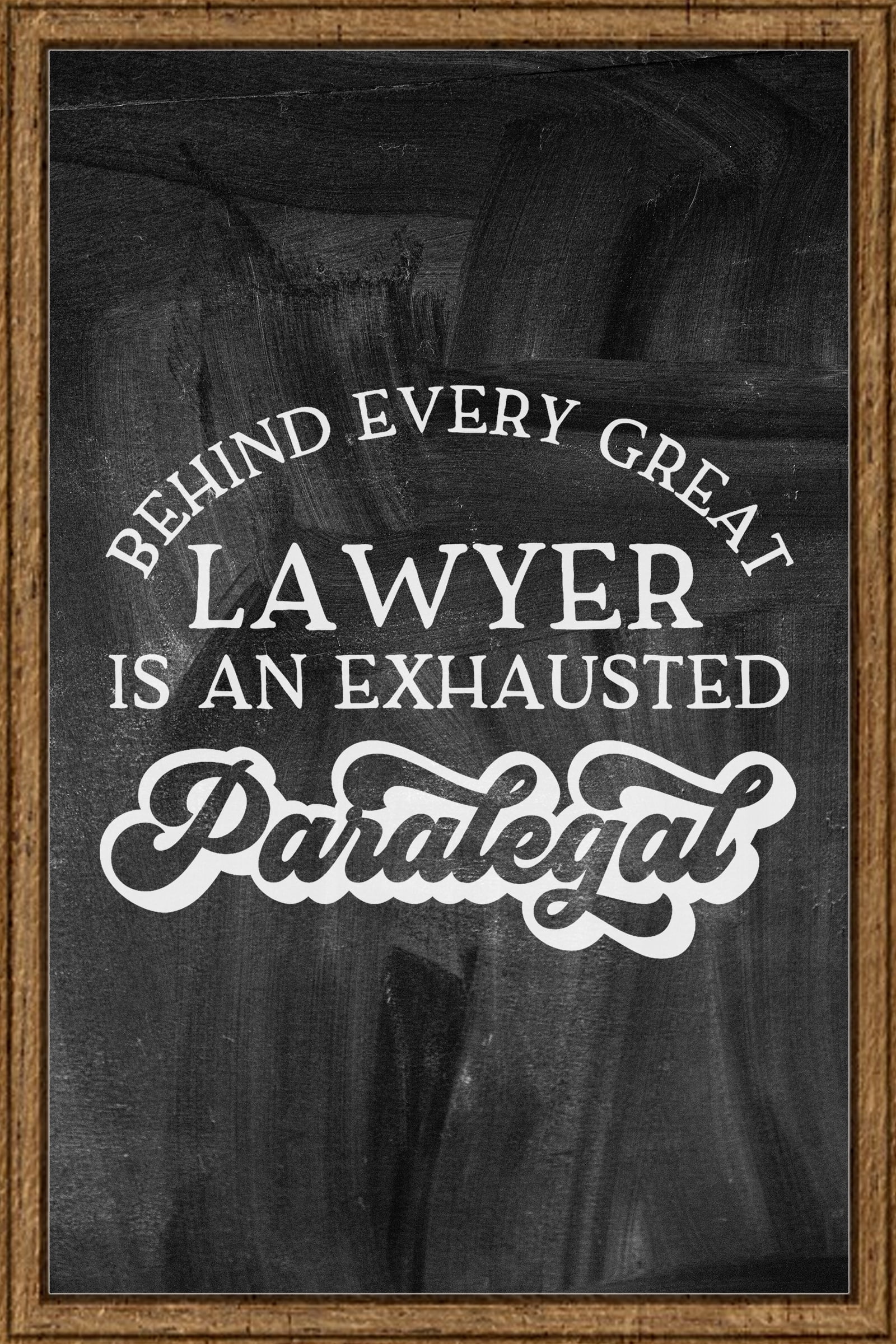 Behind every great lawyer is an exhausted paralegal funny job Tin Sign ...