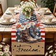 4th of July Themed Printed Table Runner - Patriotic Dining Strip Decor ...