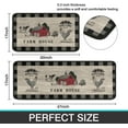 Farmhouse Buffalo Plaid Kitchen Rugs Rustic Decor Cow Set of 2, Black ...