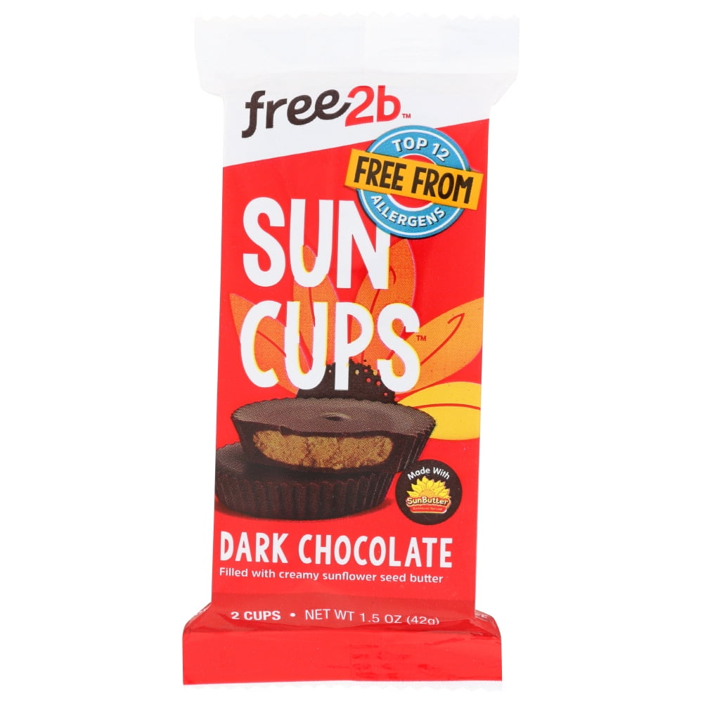 Sun Cups Dark Chocolate Sunflower Butter Cups, 1.5 Oz - Walmart.com ...