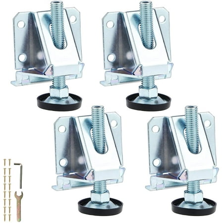 TILIYHELLO Set of 4 Heavy Duty Steel Leveling Feet with Locking Nuts ...