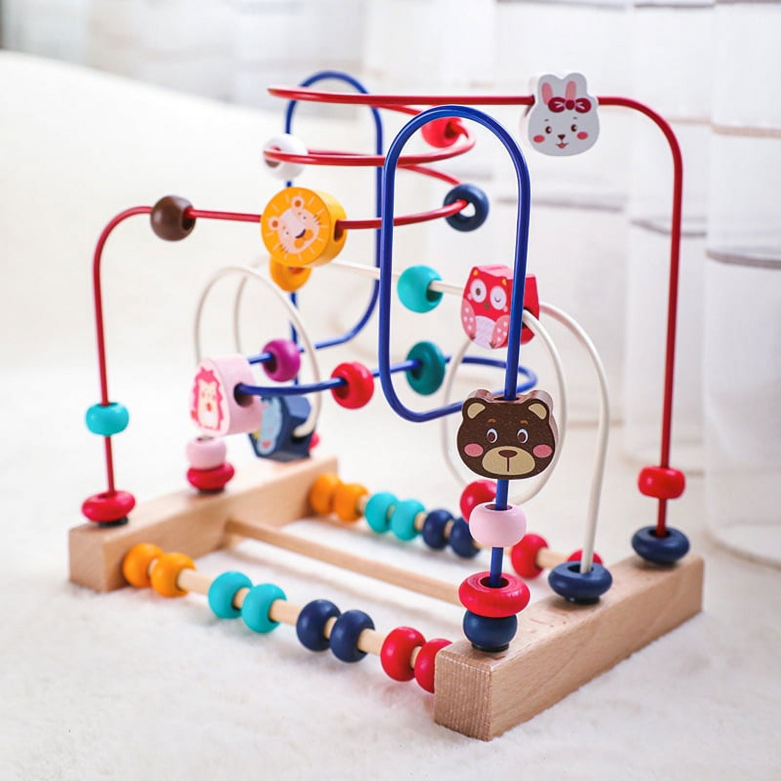Click here for Zaqw Maze Wooden Bead Maze Roller Coaster Educatio... prices