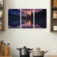 Jesus M Garcia ‘Lake House Sunrise’ 3 Panel Wall Art Set - Walmart.com