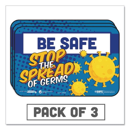BeSafe Messaging Education Wall Signs, 9 x 6, "Be Safe, Stop The Spread ...