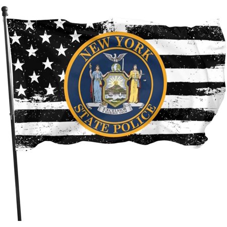 New York State Police Flag 3x5 Ft Double Sided Flags Garden Yard Banner ...