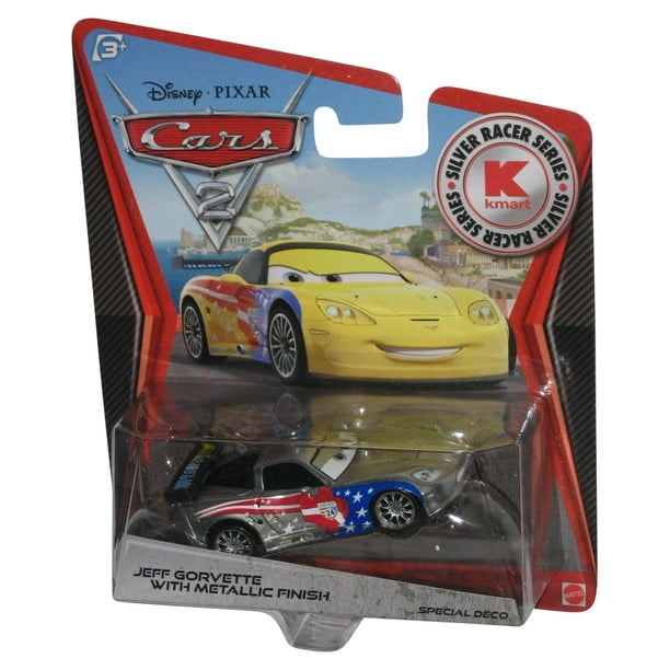 Disney Pixar Cars Jeff Gorvette Metallic Finish Silver Racer Vehicle ...