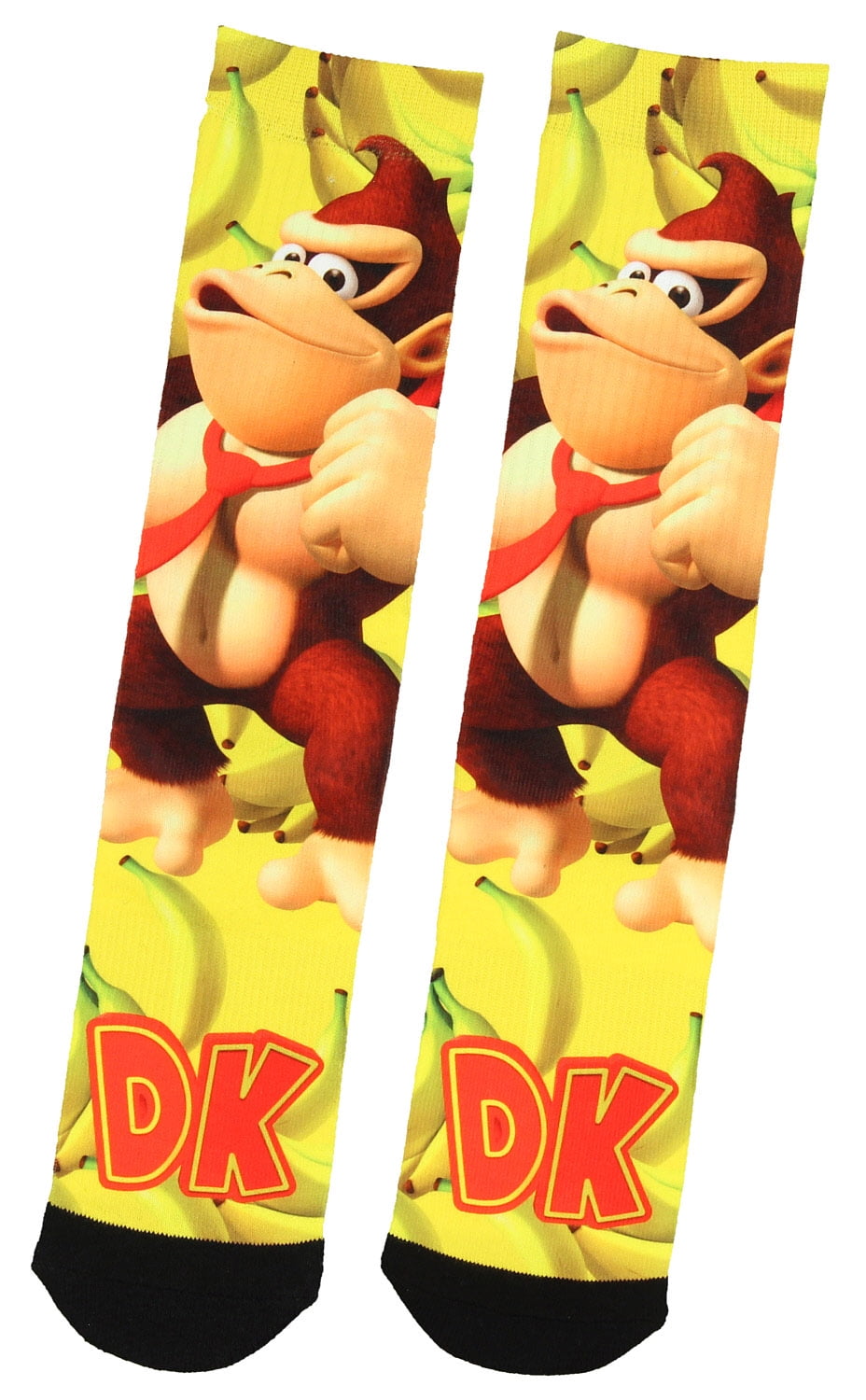 Nintendo Super Donkey Kong DK Gone Bananas! Sublimated Crew Socks ...
