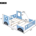 Danniu Full Size Car Bed, Classic Car-Shaped Platform Bed with Wheels ...