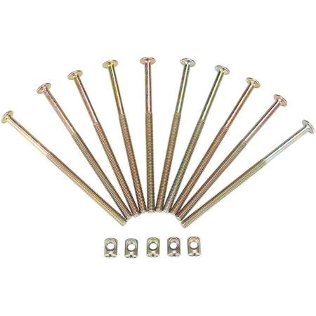 10Pcs 120mm M6 Furniture Bolts, Carbon Steel Furniture Bolts with 6mm ...