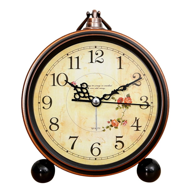 Alarm clock, pendulum clock, household clock, 4-inch ultra-silent, non ...