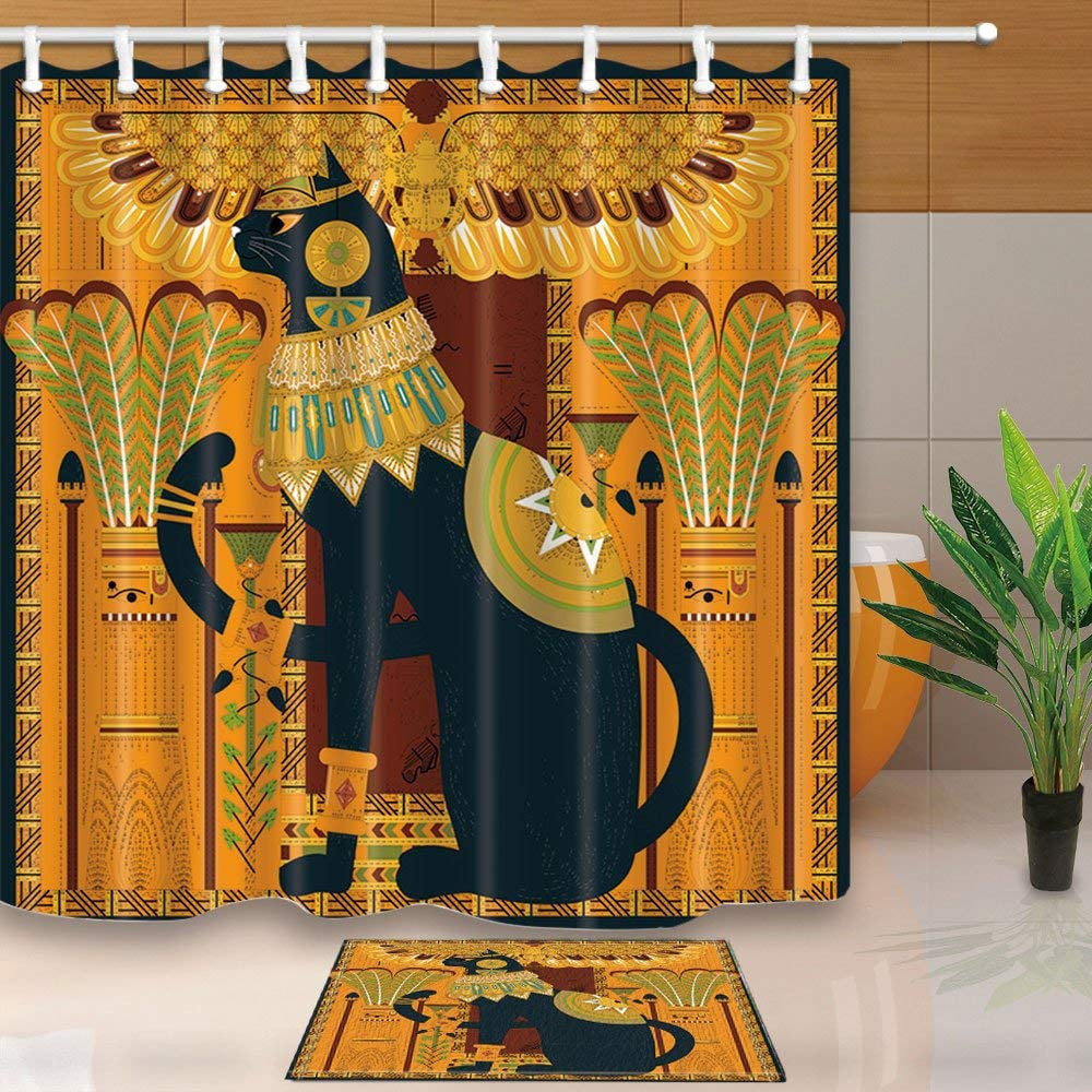 Artjia Egyptian Decor Elegant Cat Coloring Page Design In Egypt Style
