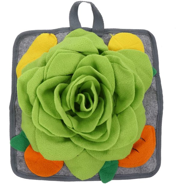 Green Rabbit Foraging Food Mat Washable Polar Fleece Pet Snuffle Pad ...