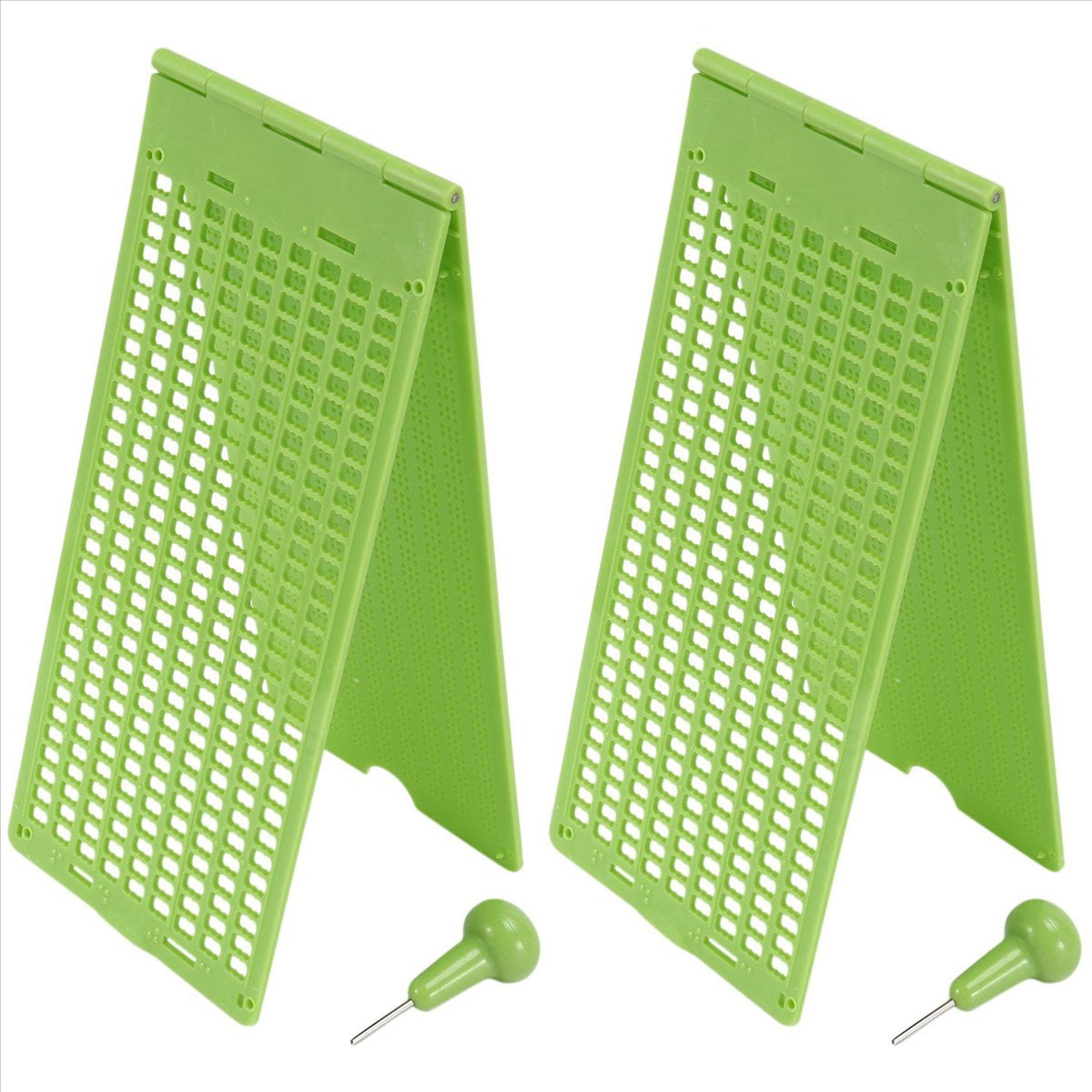2X 9 Líneas 30 Celdas Braille Writing Y Stylus Plastic Braille Kit para ...