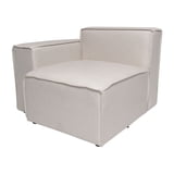 BizChair Luxury Modular Sectional Sofa, Left Side with Arm Rest, Cream ...