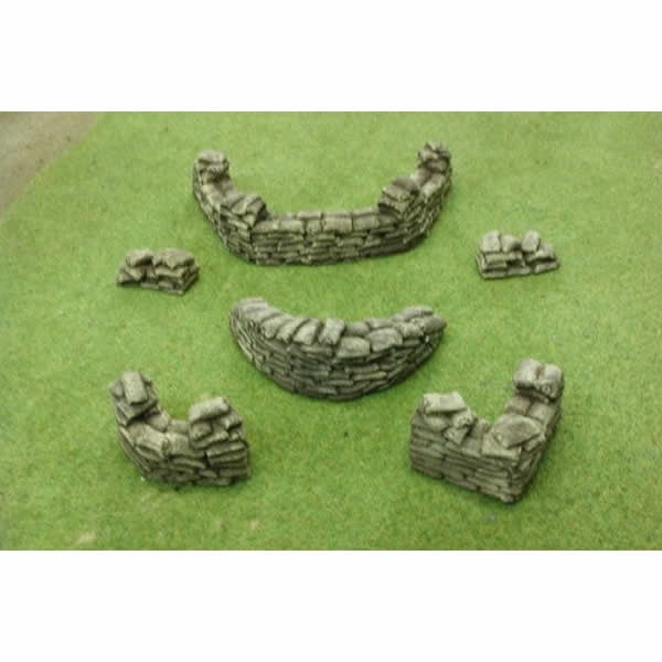 Sandbags (Extras) Emplacement Sections Miniature Terrain Pegasus ...
