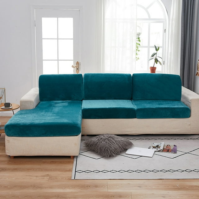 Rosnek Stretch Velvet Sofa Slipcovers Individually Sofa Cushion Covers ...