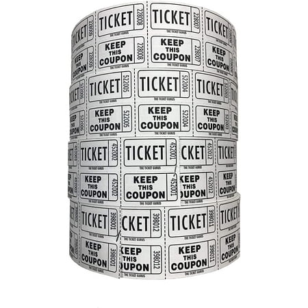 The Ticket Gurus-Raffle Tickets - (4 Rolls of 2000 Double Tickets ...