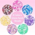 7 Sets 7 Colors Transparent Colours Luster Rainbow Glass Seed Beads ...