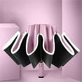 Windproof Reverse Folding Travel Umbrella with Reflective Stripe, 10 ...